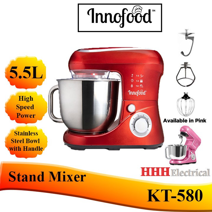 INNOFOOD KT-580 1000W HIGH SPEED POWER STAND MIXER 5.5 Litres (5.5L) | Shopee Malaysia