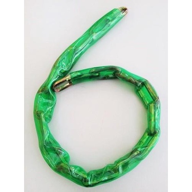 70CM +/- X 8MM CHROME CHAIN WITH RUBBER CASING COATED LOCKING DOOR GATE ...