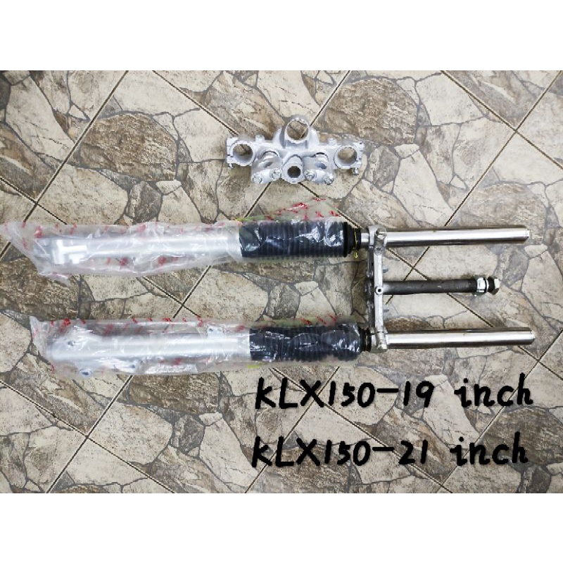 Kawasaki KLX 150 Fork Front Depan Set Include Handle Crown / Tapak Handle & Under Bracket / T ...