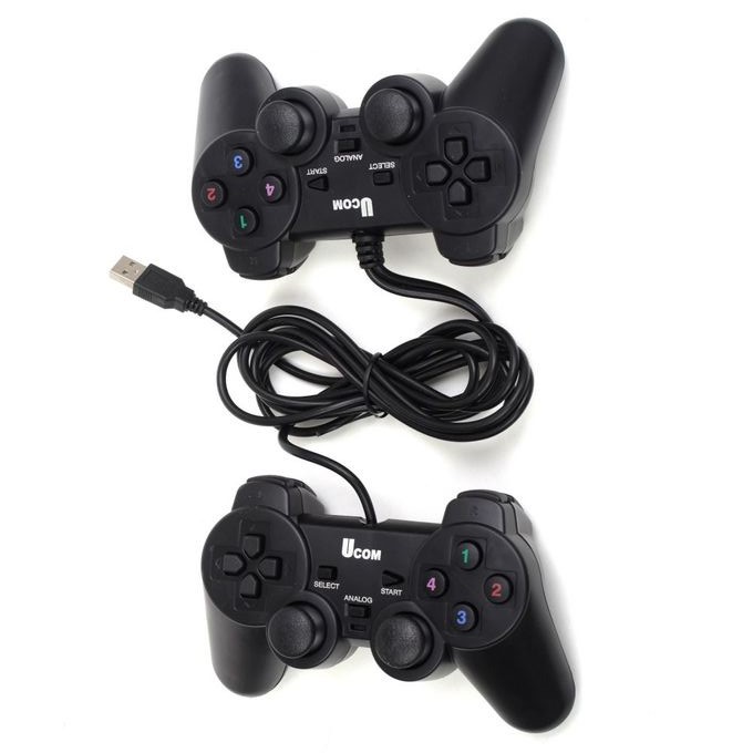 Twin Double Usb Shock Vibation Gamepad Joystick Controller Shopee Malaysia