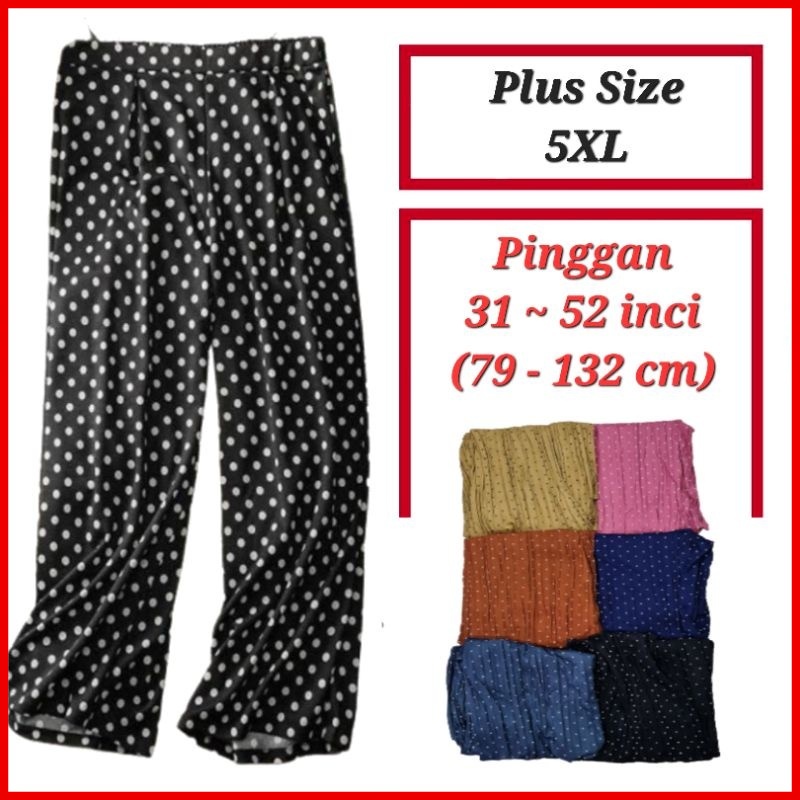 (5XL) Seluar Panjang Perempuan Plus Size 5XL / Seluar Labuh Muslimah ...
