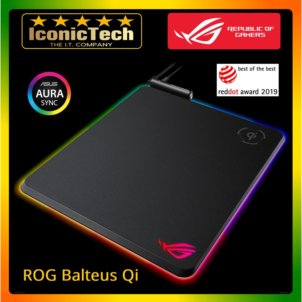 ASUS ROG Balteus Qi Wireless Charging RGB Gaming Mouse Pad | Shopee ...