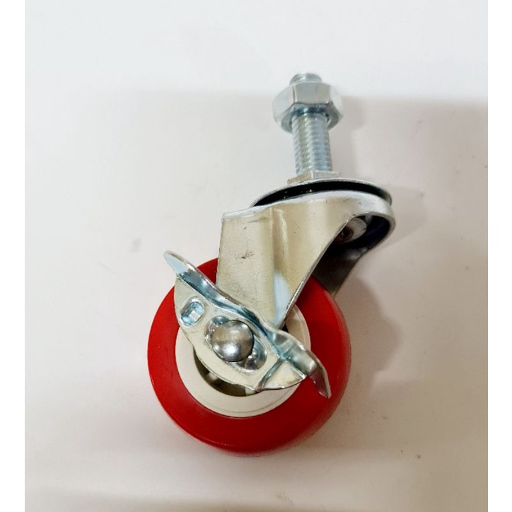 2 inch srew pvc caster cupboard shelf wheels + brakes (nuts) | Shopee ...
