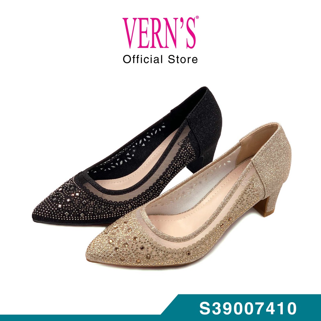 VERN'S Pointed Toe Diamond Pump Heels (S39007410) | Shopee Malaysia