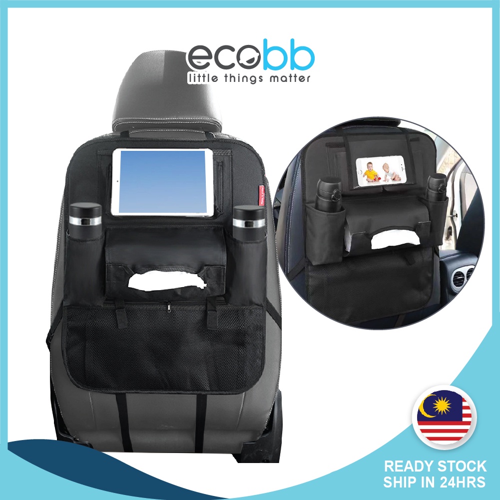 Car Organiser Bag Hanging Tissue Cup Holder Car Back Seat Multi Pocket ...