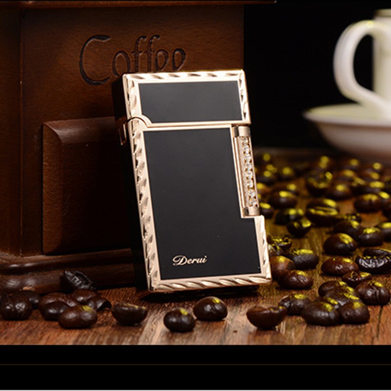 Derui Genuine Sound Side-Slip Grinding Wheel Open Flame Lighter LT-0428 ...