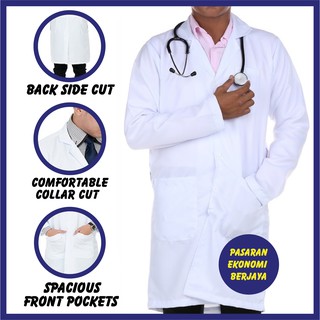 LAB COAT UNISEX READY STOCK BAJU MAKMAL BORONG MURAH BAJU KOT JUBAH ...