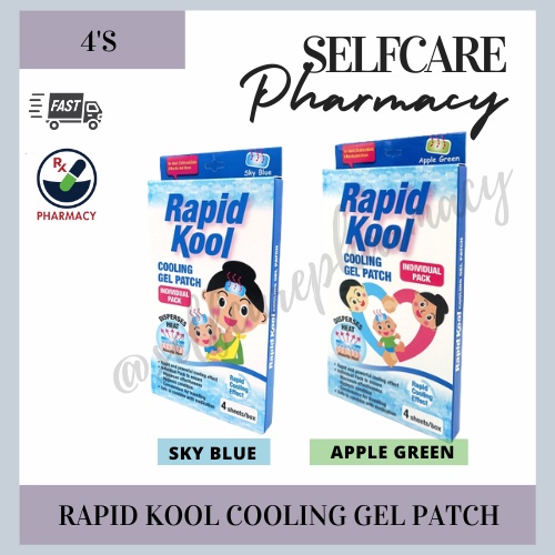 (4'S) RAPID KOOL COOLING GEL PATCH 4 PIECES/BOX (COOL FEVER) | Shopee ...