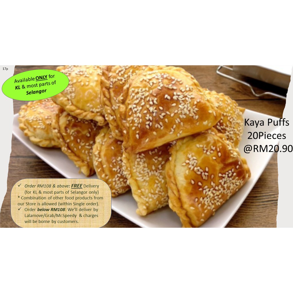 Kaya Puff 20 Pieces (to bake/fry/airfry) | Shopee Malaysia