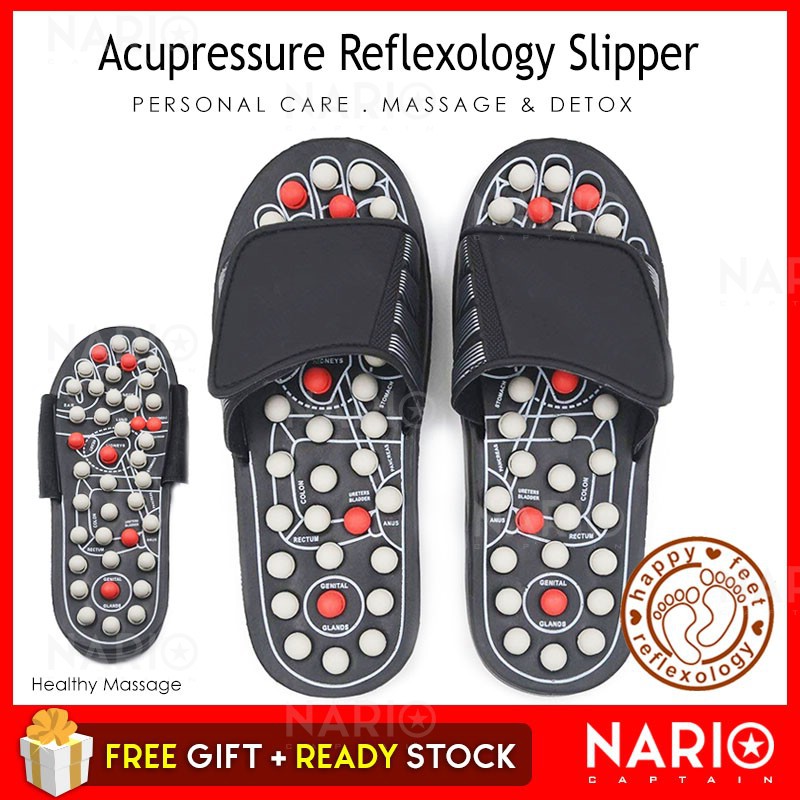 NARIO [ CLEAR STOCK ] Acupressure Refleksologi Kaki Sihat Urut Selipar ...