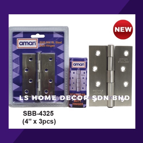 *AMAN 304 STAINLESS STEEL HEAVY DUTY HINGERS KITCHEN CABINET FOLDING ...