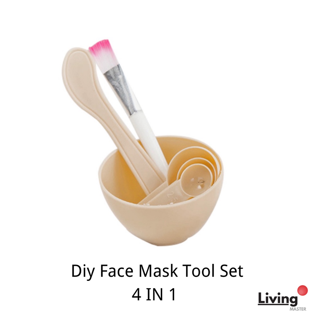 4 in 1 DIY Facial Mask Bowl Set Brush Spoon Stick Mixing Face Care Set ...