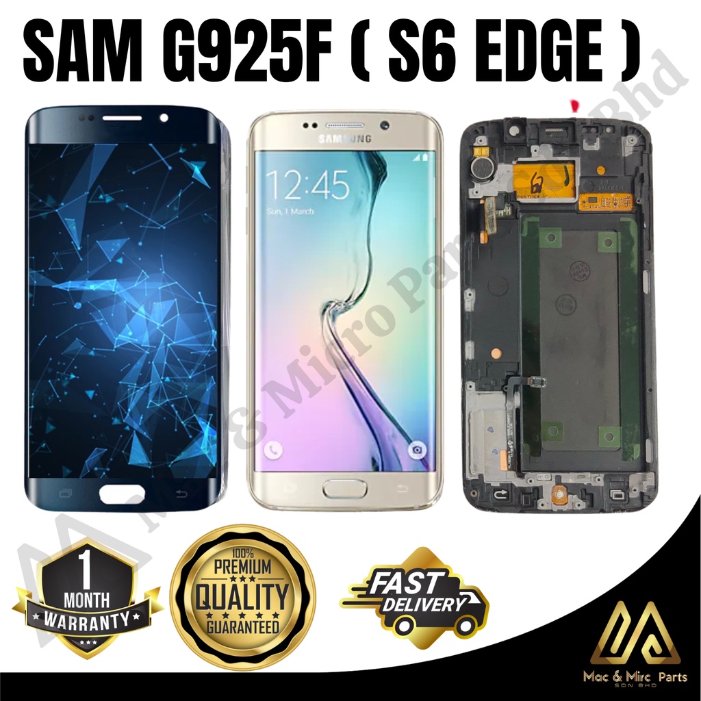 SAMSUNG G925F ( S6 EDGE ) ORIGINAL FULLSET LCD TOUCH DIGITIZER ...
