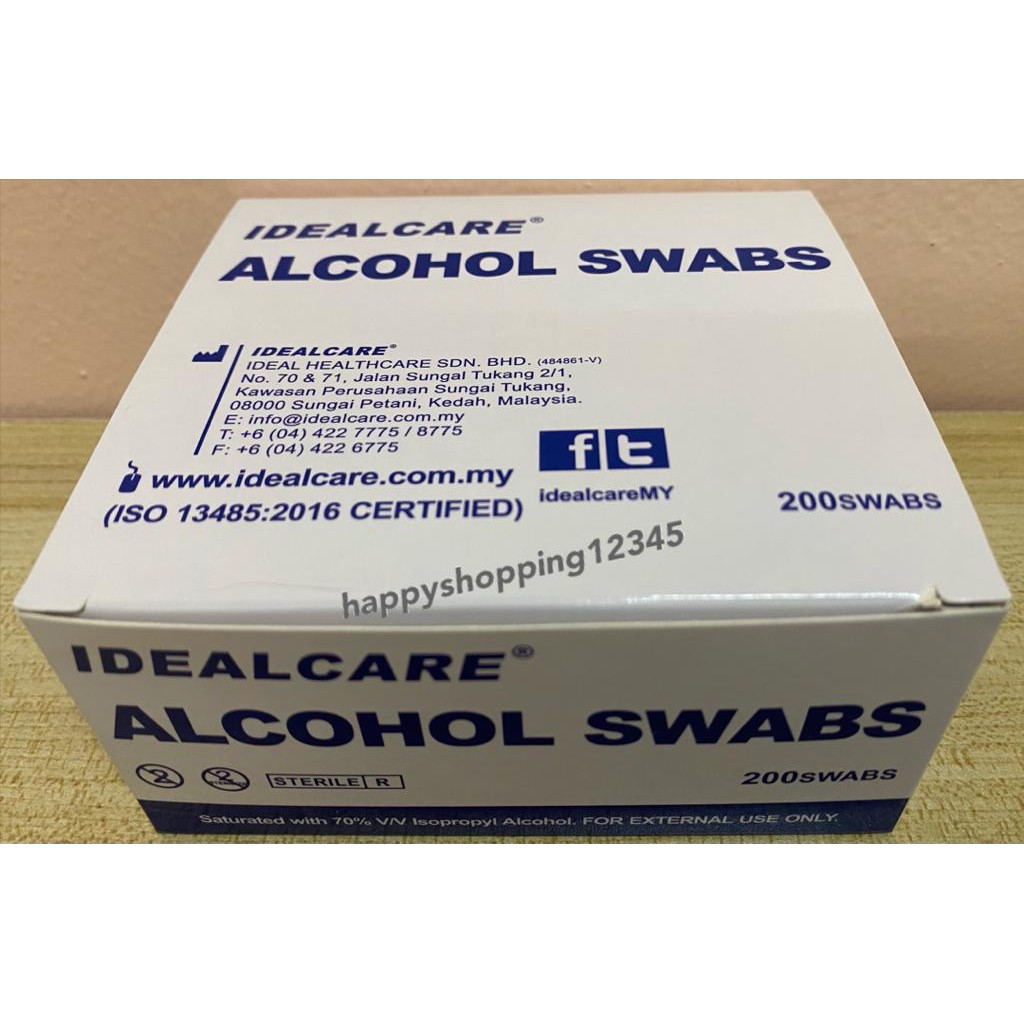 IDEALCARE Alcohol Swabs (200pcs / box) | Shopee Malaysia