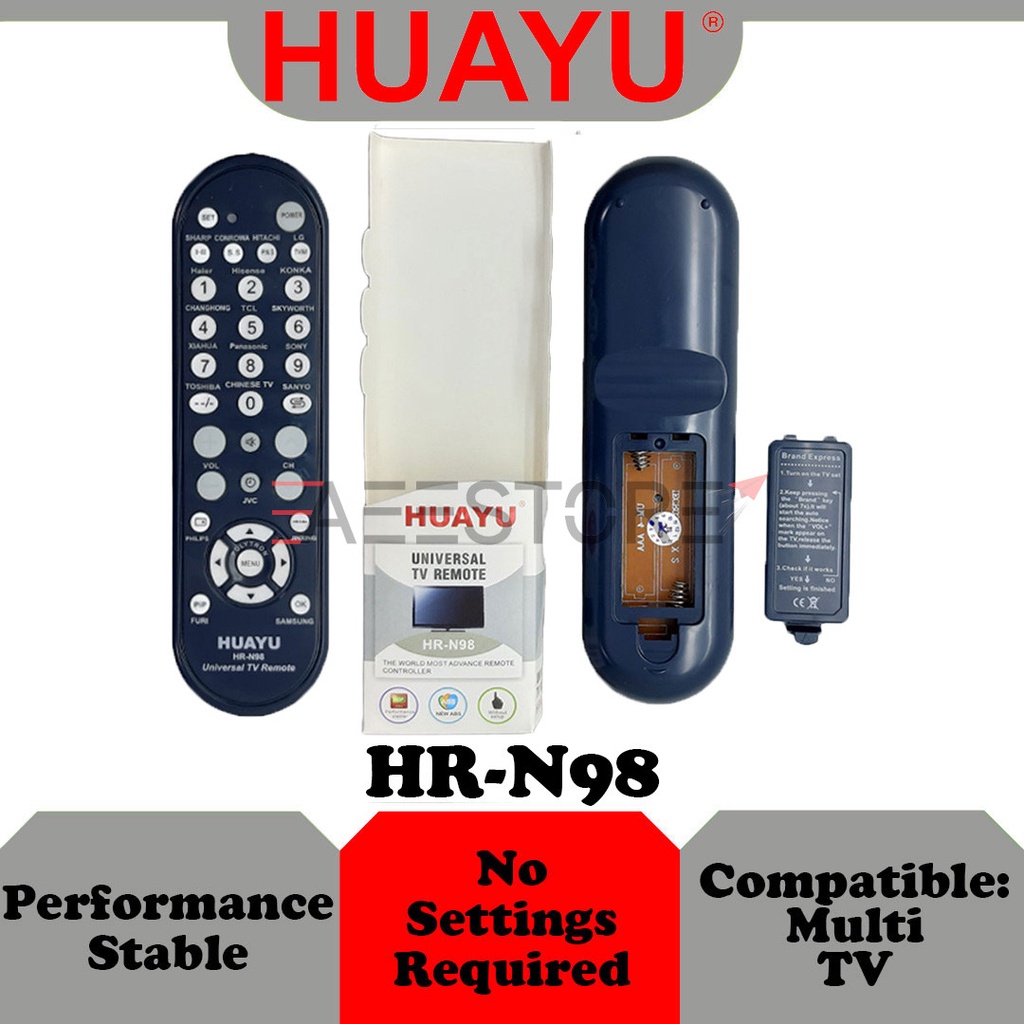 (Compatible: Universal / Multi ) Huayu TV / Television Remote Control ...