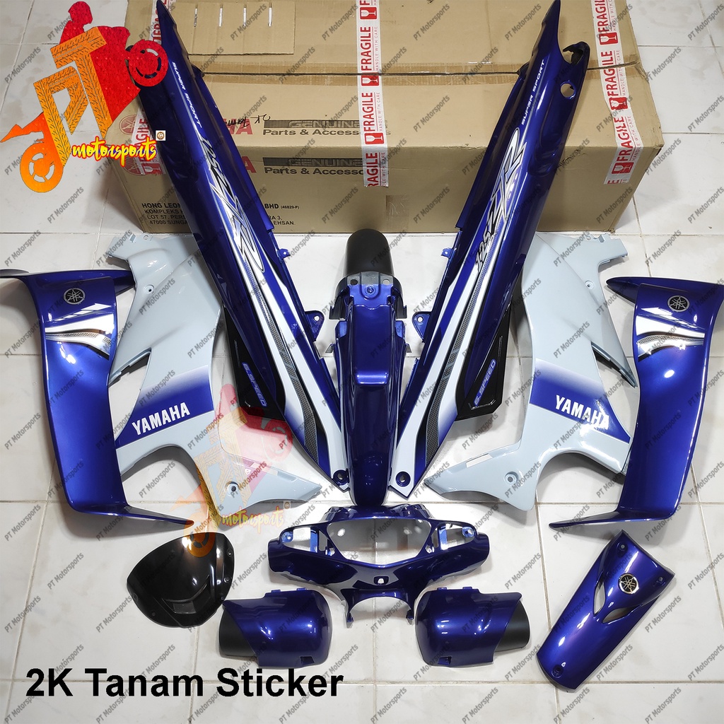 Yamaha 125ZR 125Z Cover Set Body Set New DPBMC Blue White Sticker 13 Gp ...