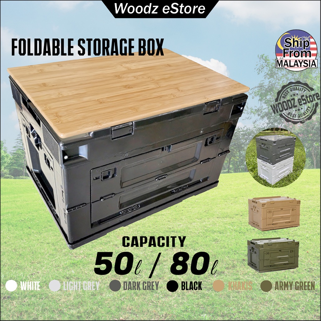 [Woodz] Japan Outdoor Foldable Storage Box Camping Box Table ...