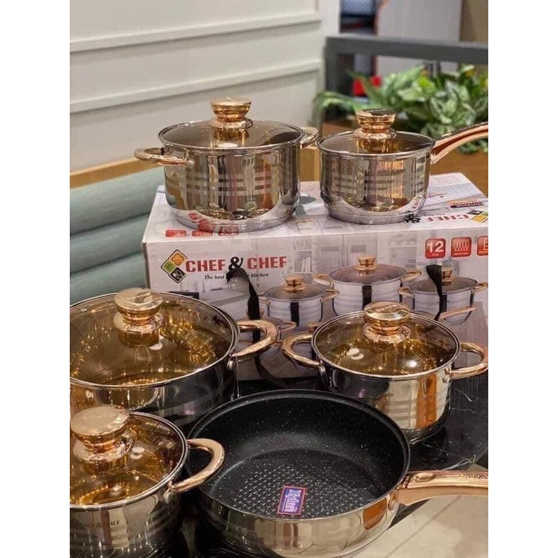 Chef AND CHEF POT SET imported from Germany 6 Piece | Shopee Malaysia