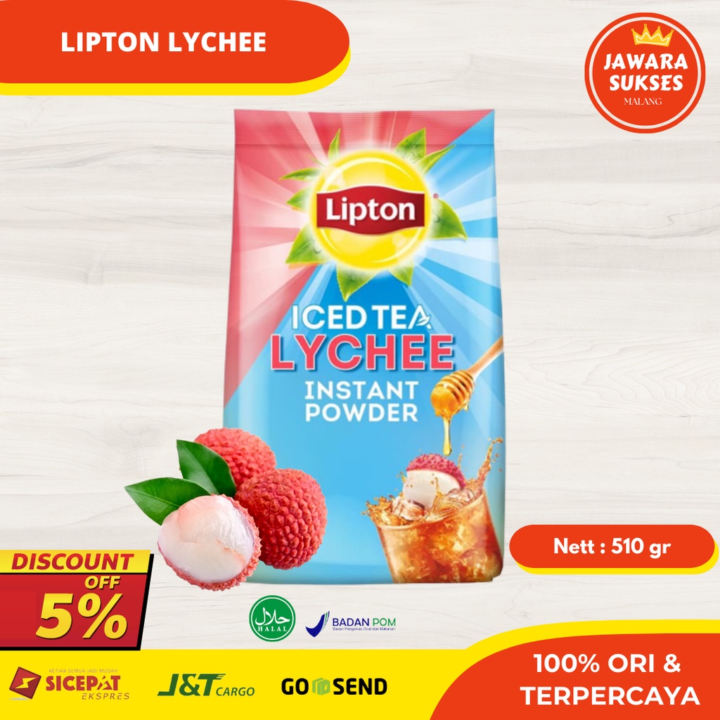 Lipton Ice Tea Mix Lychee 510gr | Lychee Flavored Powder Drink | Shopee ...