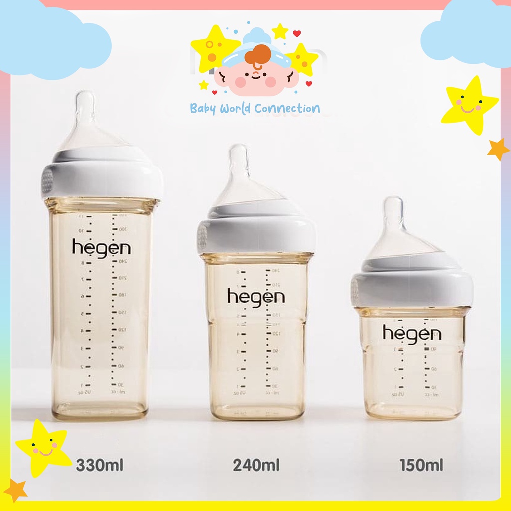 Original Hegen PCTO™ 150ml/5oz /240ml/8oz/330ml/11oz Feeding Bottle PPSU | Shopee Malaysia