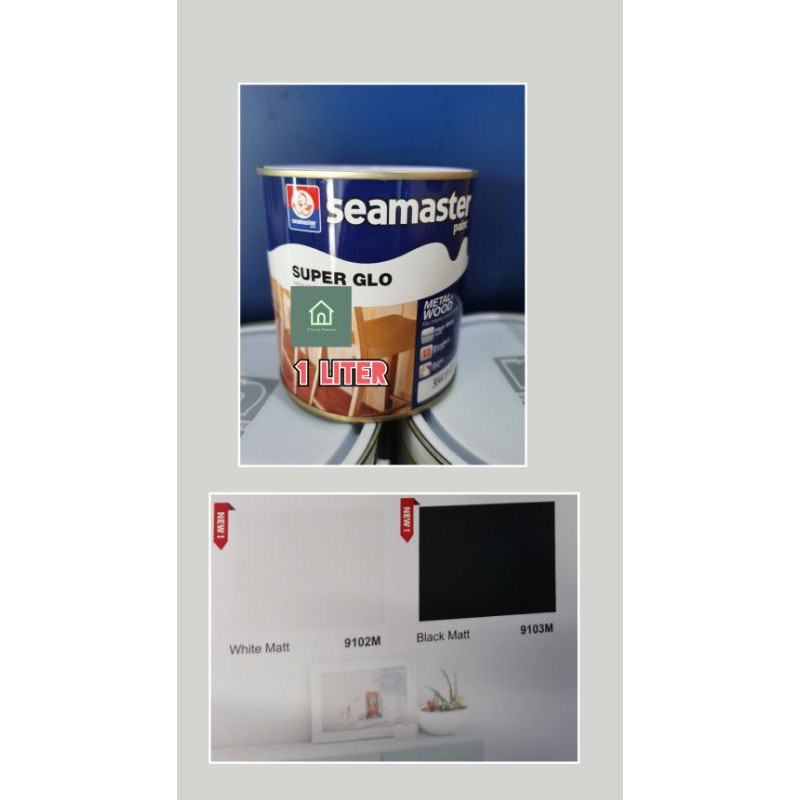 Seamaster SuperGlo White Matt and Black Matt 1 Liter | Shopee Malaysia