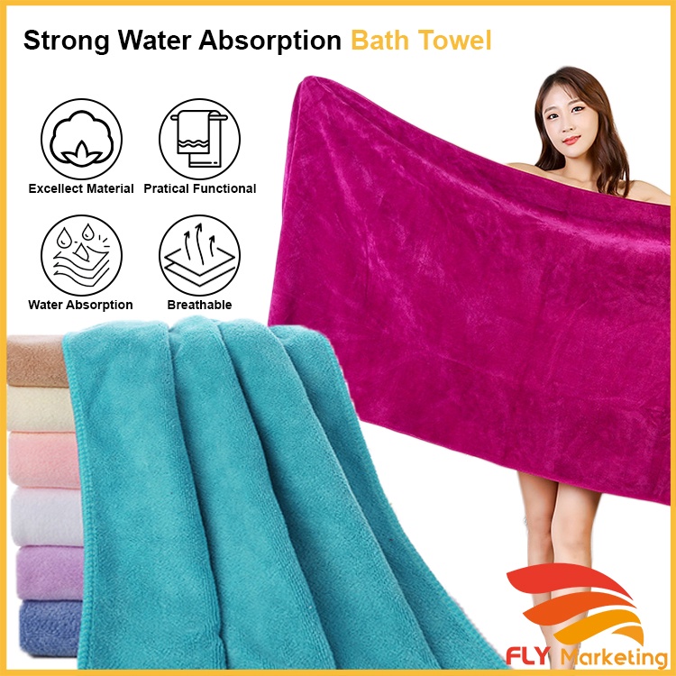 Tuala Besar Murah Microfiber Towel 80cm x 160cm Tuala Mandi Dewasa ...