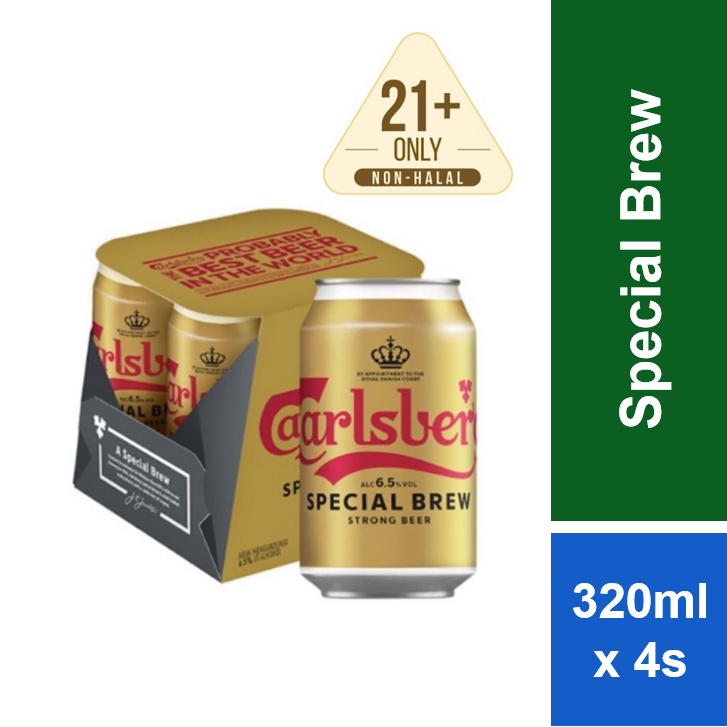 Carlsberg Special Brew Strong Lager Beer Can (320ml x 4 Pcs) | Shopee ...