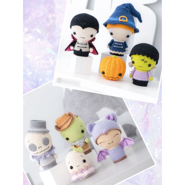 (Amigurumi tutorial PDF file) Halloween Minis set collection / crochet ...