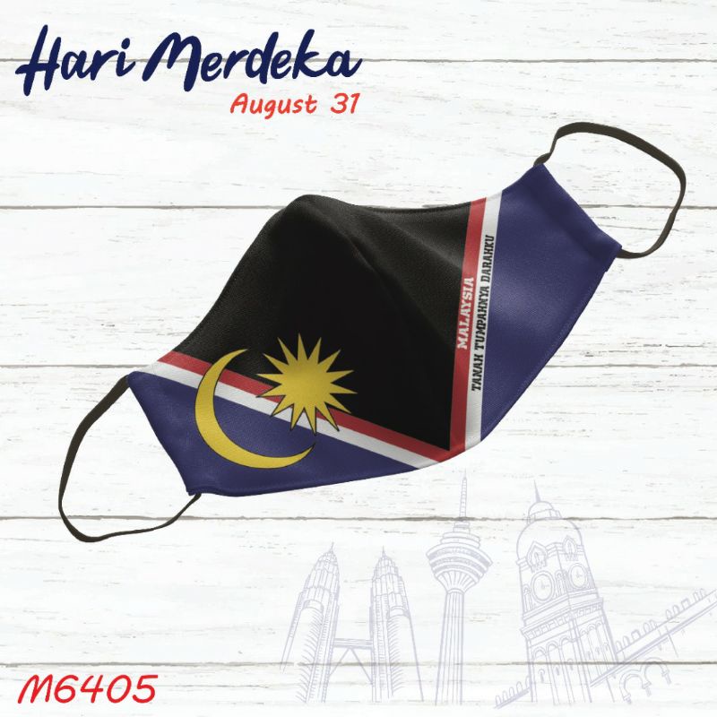 🔥SALES!! 1 MALAYSIA 2021 MERDEKA FABRIC WASHABLE MASK COMES WITH ...