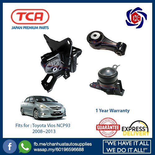Toyota Vios NCP93 2008~2013 TCA Engine Mounting (Set of 3 pcs) 12M ...