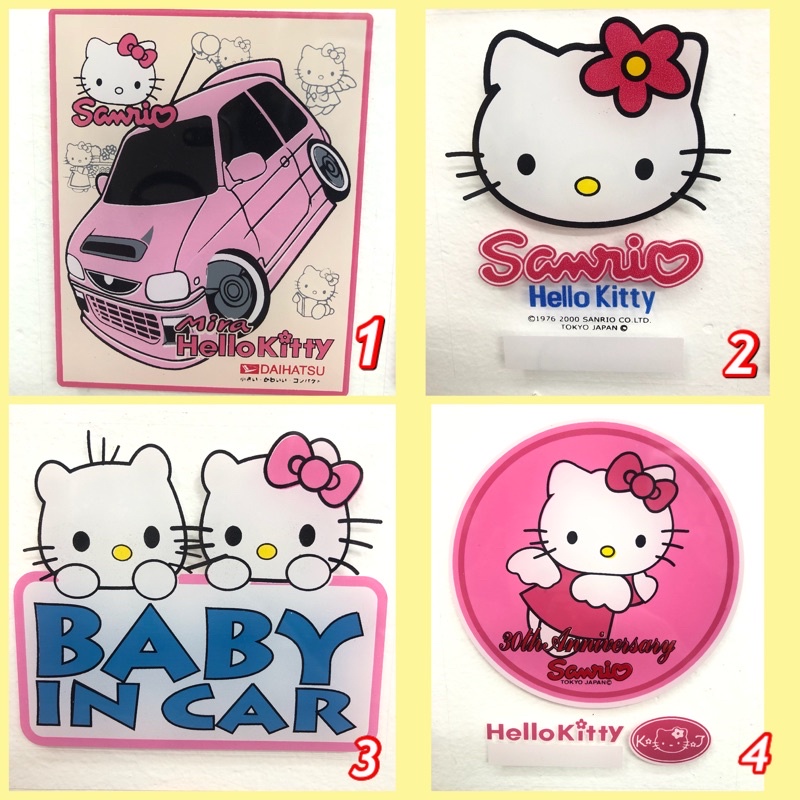 Sticker cermin kereta sticker hello kitty sanrio anniversary 30thn baby ...