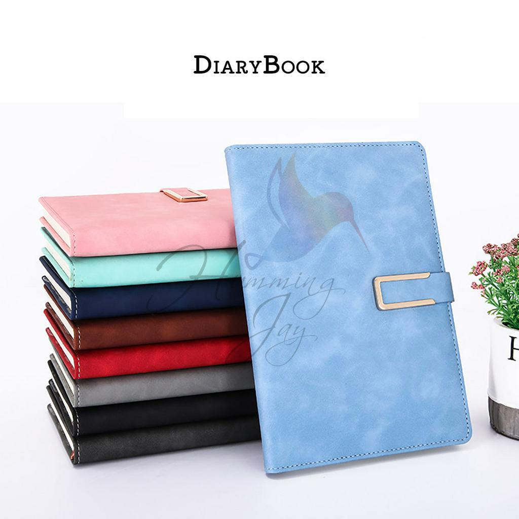 PU Leather Diary Journal Book with Buckle A5 200 Pages 9 Color Elegant ...