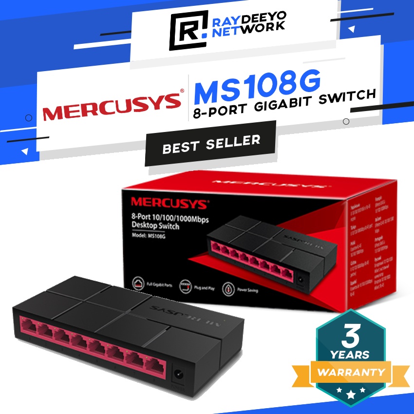 MERCUSYS MS105 / MS105G / MS108 / MS108G Desktop Switch / Desktop ...