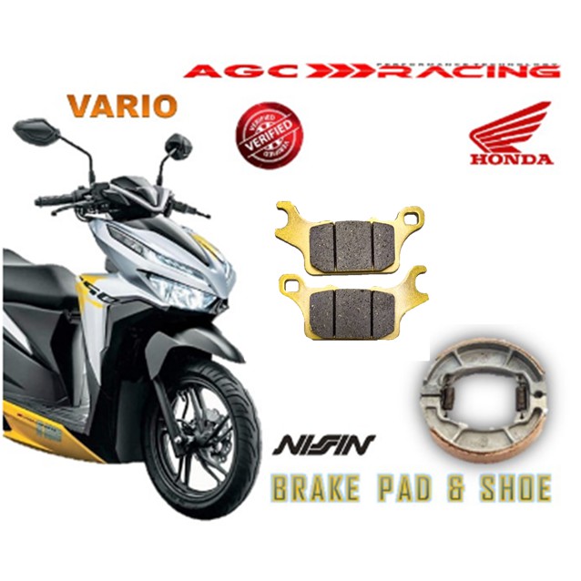 HONDA DISC BRAKE PADS & BRAKE SHOE VARIO 150 SCOOTER GOLD QUALITY ...