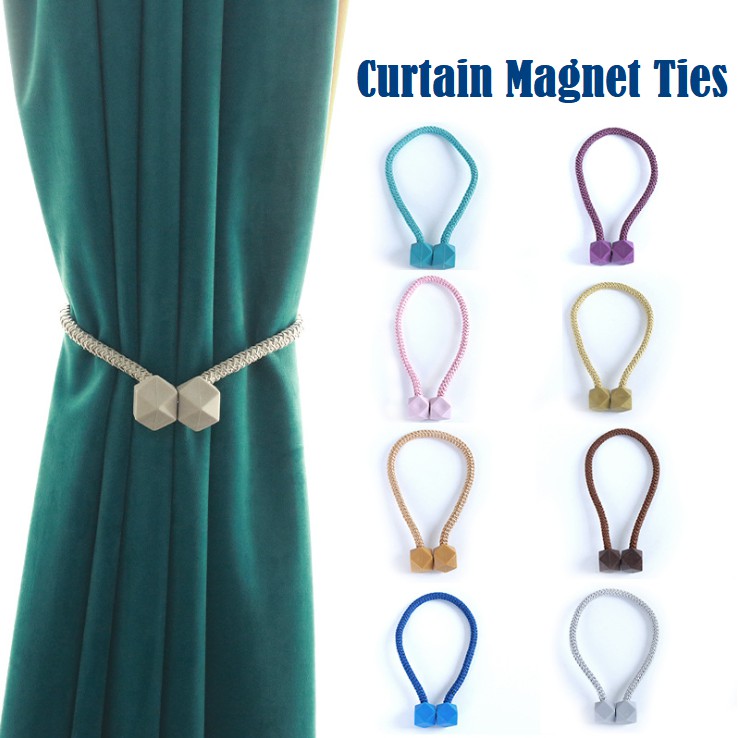 (READY STOCK) Ship in 24 Hours 2 Pcs Magnet Curtain Belt Tieback ...