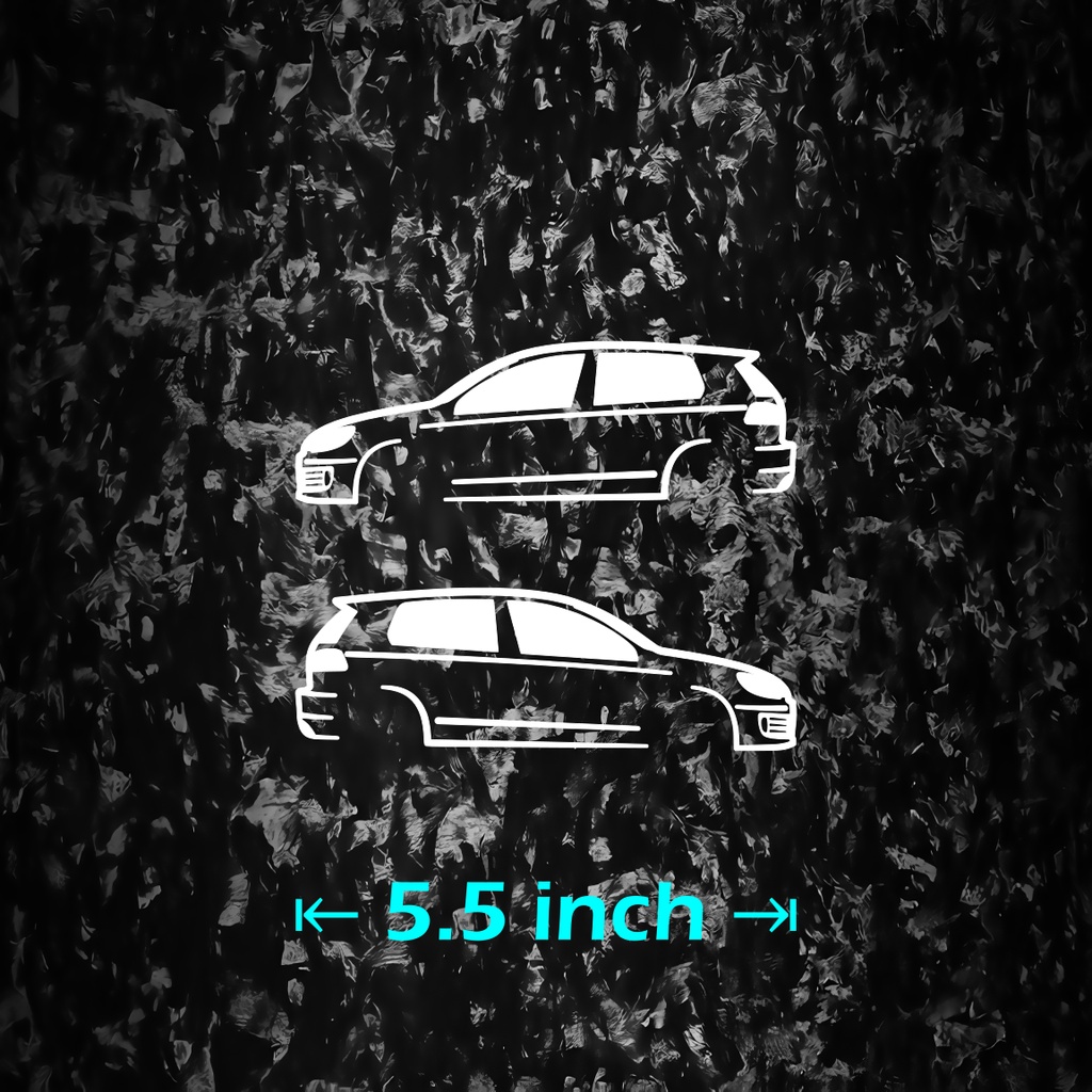 Volkswagen Golf Mk6 Window Sticker Left Right Stiker Cermin Golf Mk6 ...