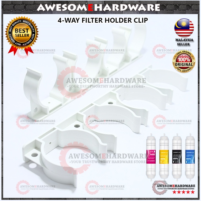 PVC 4-WAY WATER FILTER CLIP HOLDER HANGER BRACKET | Shopee Malaysia