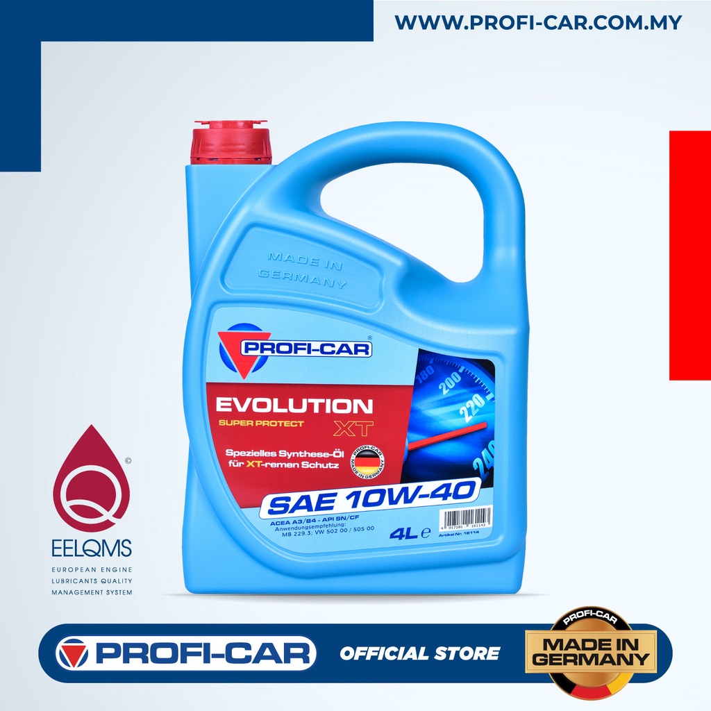 PROFI-CAR EVOLUTION XT 10W40 SN Semi Synthetic Engine Oil (4L) | Shopee ...
