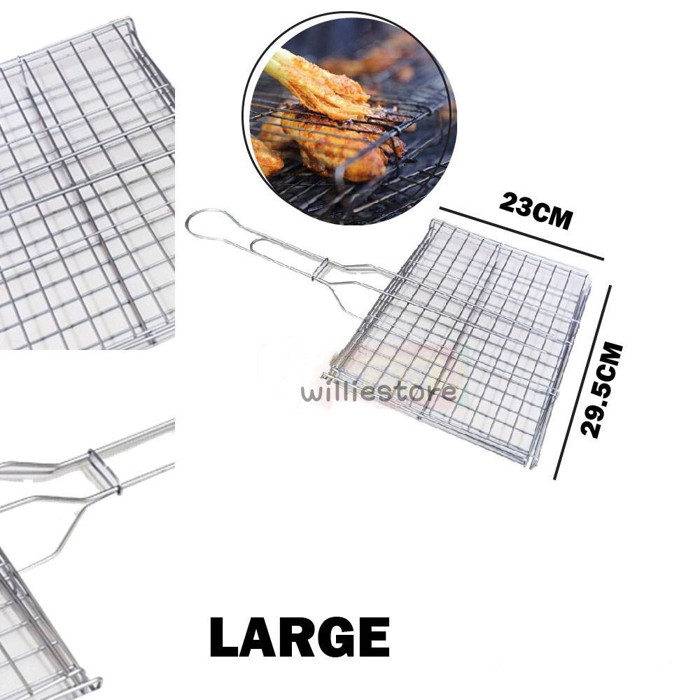 BBQ Grill Fish Rack/Pemanggang Ikan Ayam/BBQ Fish Chicken Roaster/BBQ ...