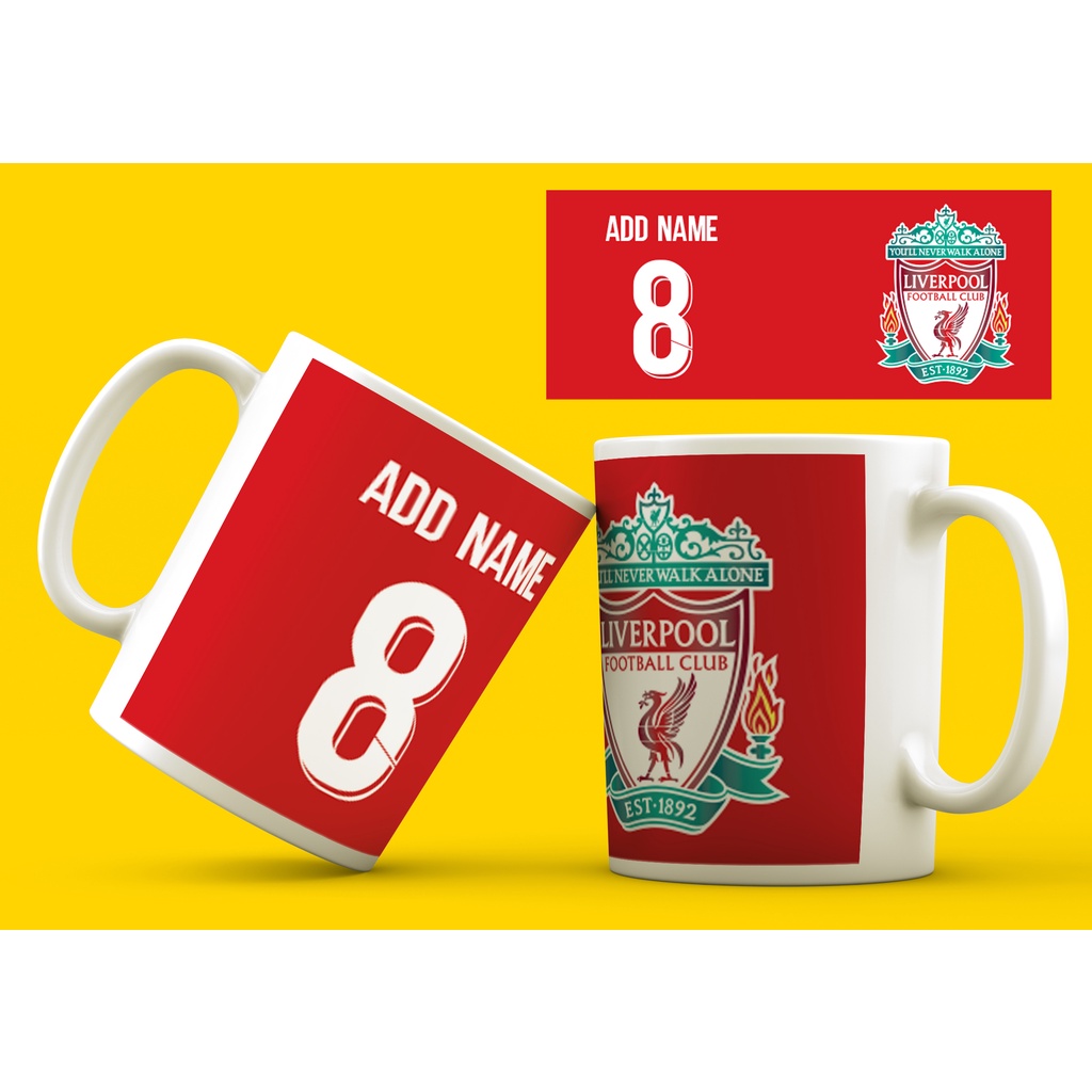 (FOOTBALL TEAM MUG) LIVERPOOL FC MUG LIMITED EDITION (ADD YOUR NAME ...