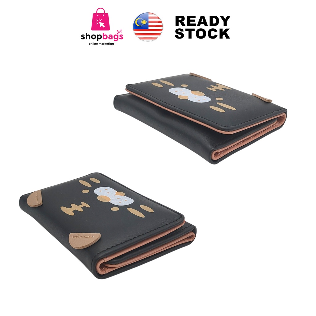 Short Wallet Purse for Women with Bank note Cards Compartments/Dompet ...