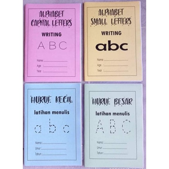 💥Latihan Menulis 🔠🔡💥Beli 6 buku FREE 1 Laminate Card ABC abc | Shopee ...