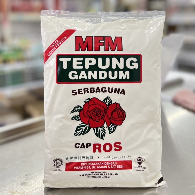 MFM TEPUNG GANDUM CAP BUNGA ROS (850G) 红玫瑰花牌中筋面粉 | Shopee Malaysia