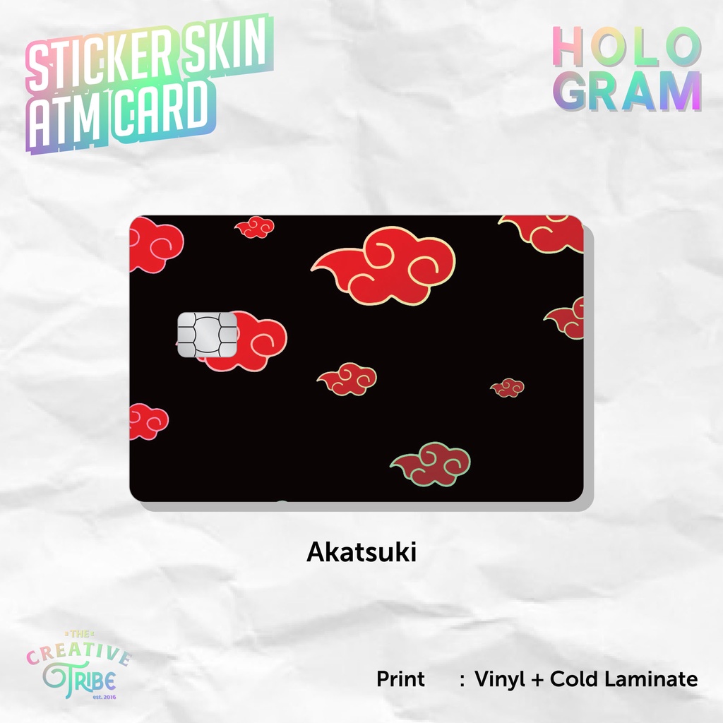 Akatsuki HOLOGRAM Skin Card Sticker - Vinyl ATM Debit Credit Emoney ...