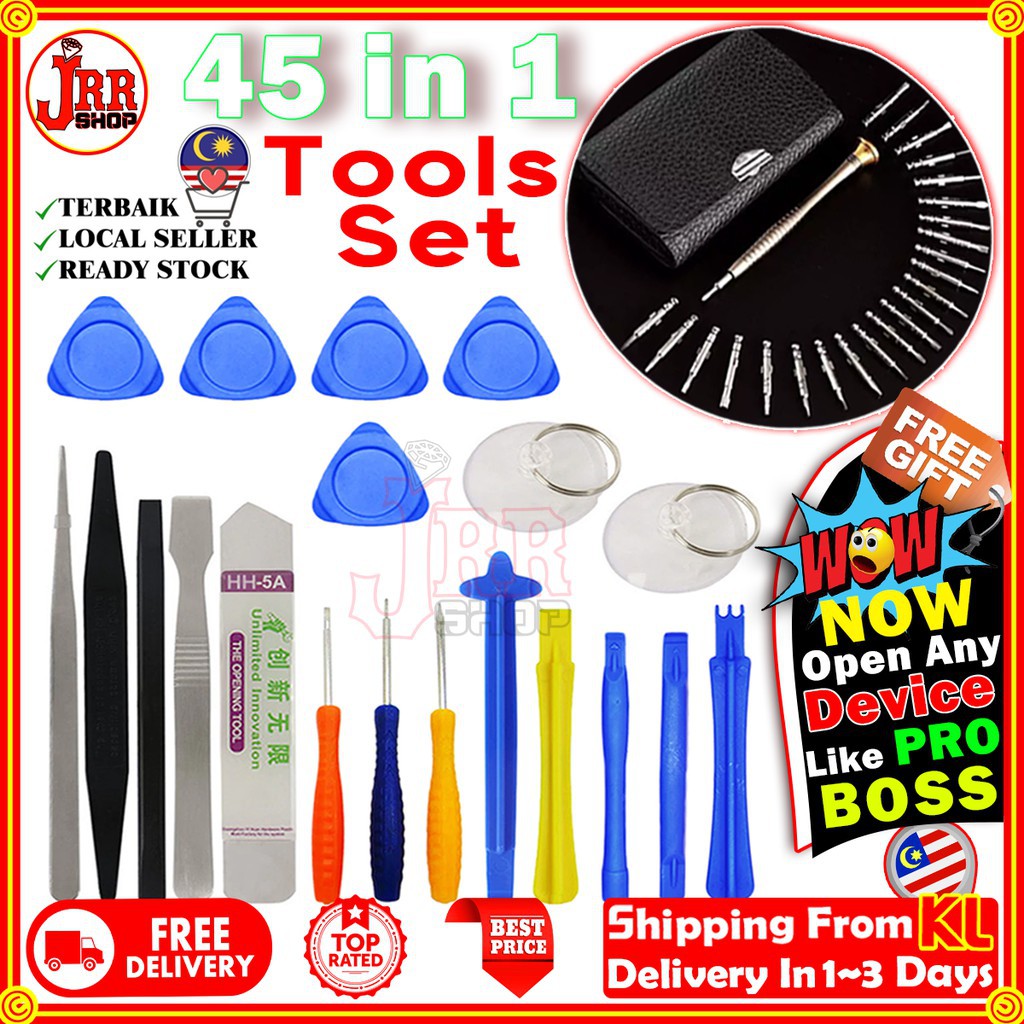 READY STOCK 45 in 1 Mini Magnetics Precision Screwdriver Set Multi ...