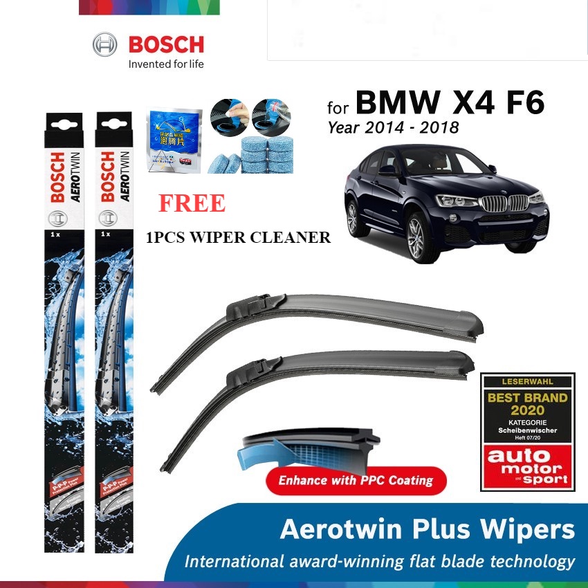 Bosch Aerotwin Plus Multi Clip Wiper Set for BMW X4 F26 (26"/20") (FREE ...