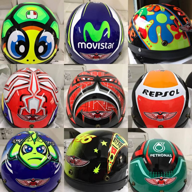 Original MHR III Helmet Half Special Edition Vale Shark Turtle Movistar ...