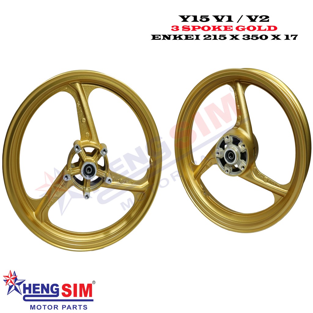 Y150 ZR V1 / V2 ENKEI SPORT RIM WITH BUSH AND BEARING 3 SPOKE 215 X 350 X 17 YAMAHA Y15 | Shopee ...