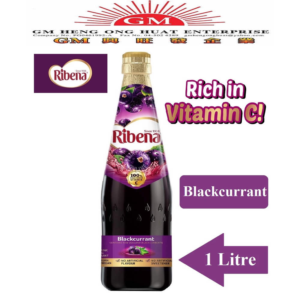 Ribena Blackcurrant Fruit Juice Drinks - Original Blackcurrent ...