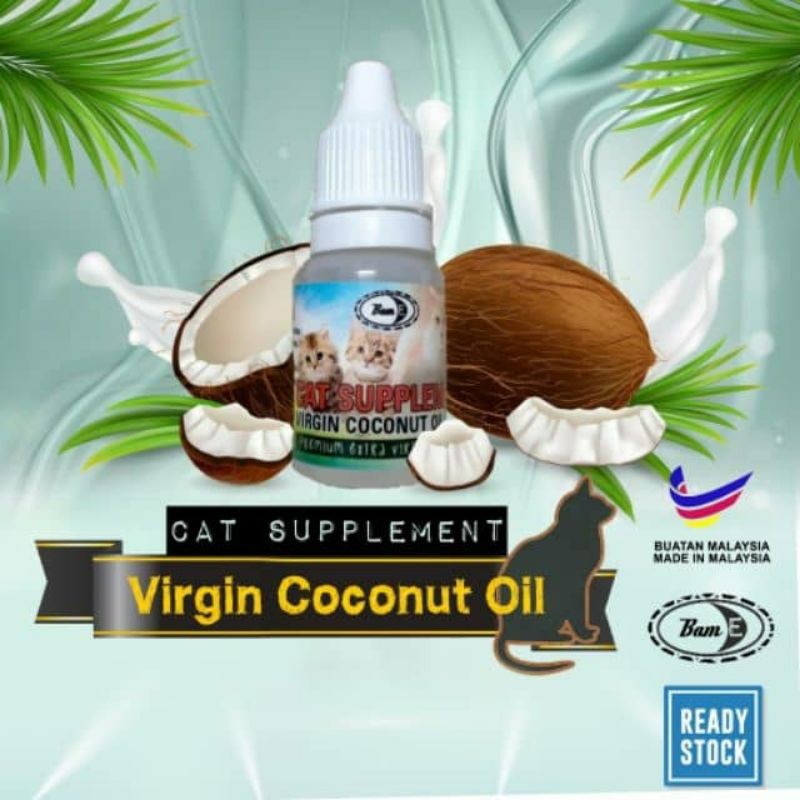 VCO Cat supplement vitamin virgin coconut oil kucing gebu Bam E 10ml ...